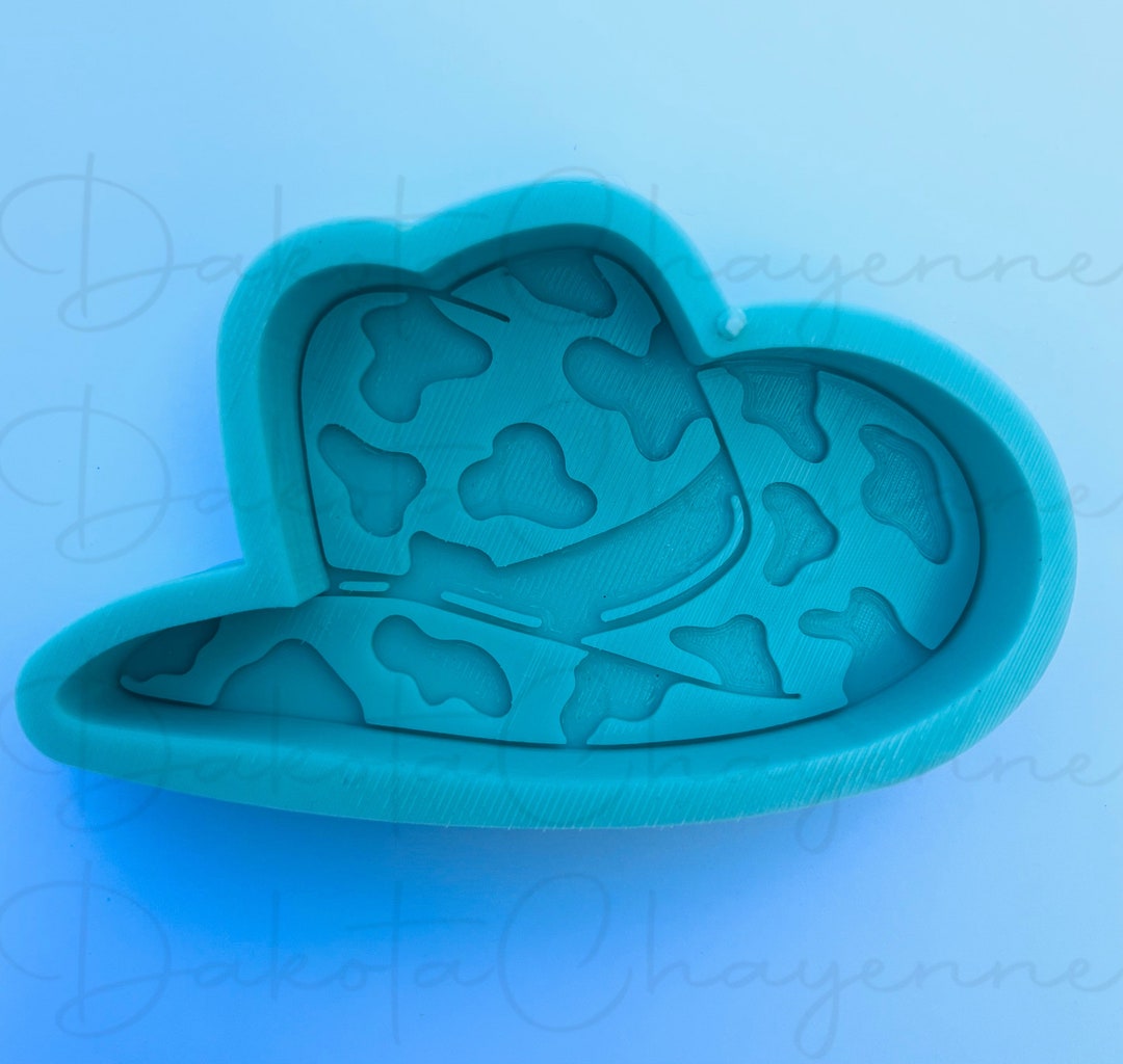 Cow Print Cowboy Hat Silicone Mold for Car Freshies, Car Freshies Molds ...