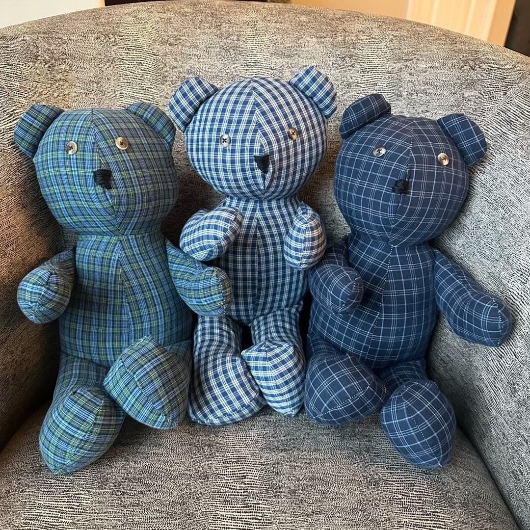 Custom Memory Teddy Bear: Keepsake Bear Made From Loved One's Clothing ...