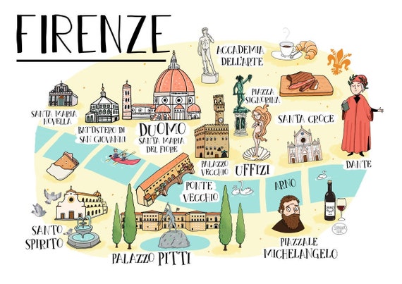 Que ver en florencia mapa - Viajessindestino.com