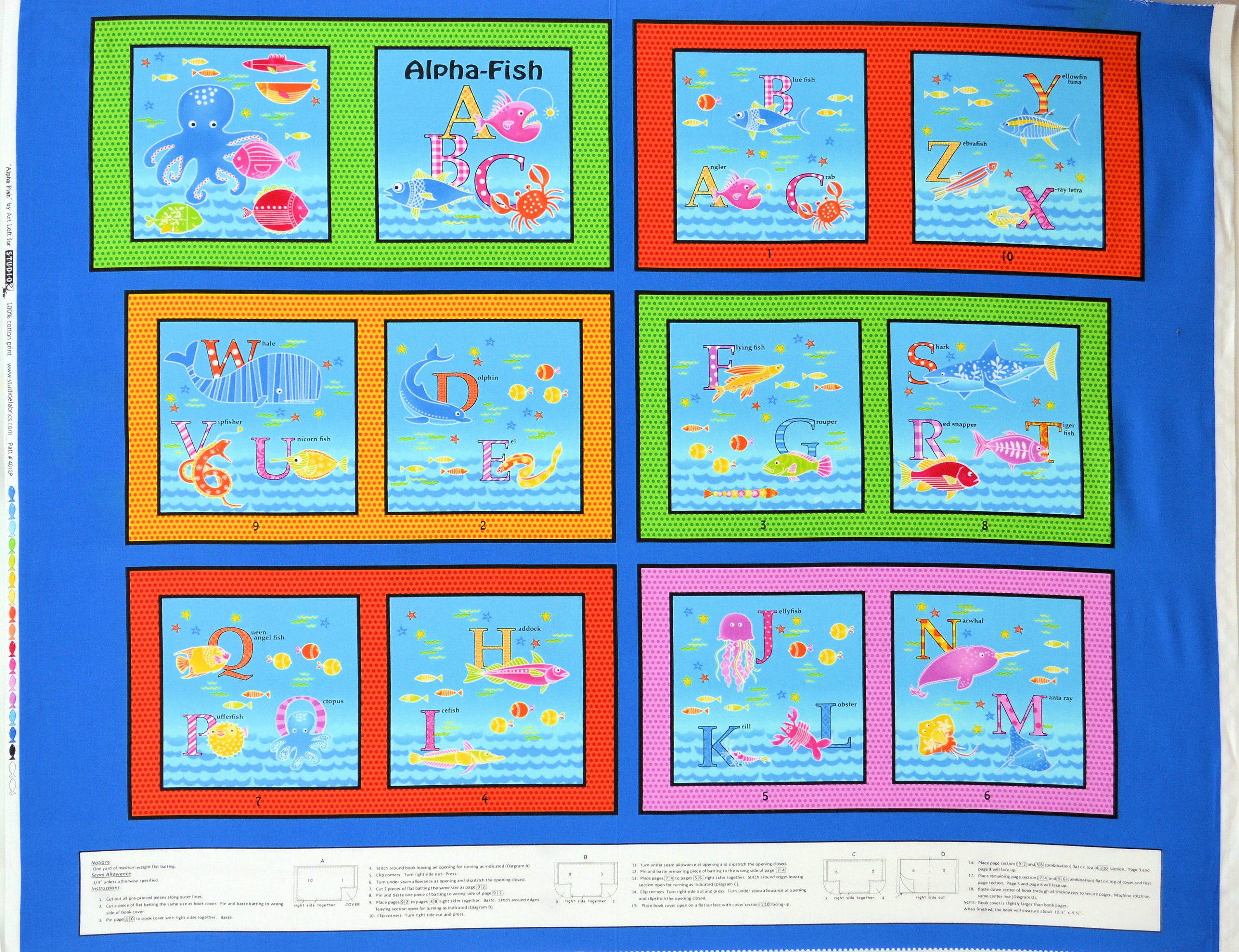 Sewing Sewing & Fiber Sewing & Needlecraft SKU 4012BP Alphabet Ocean ...