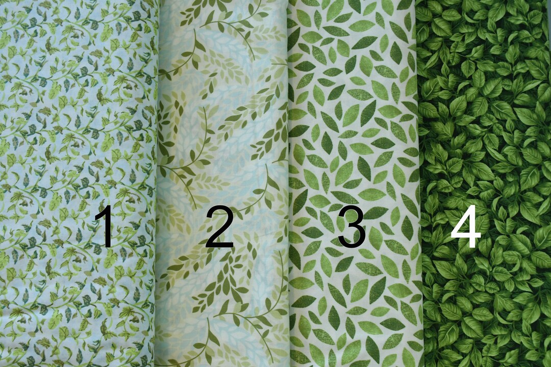 Leaves 100% Cotton Assorted Leaf Sizes Light Medium Dark Green Foliage ...