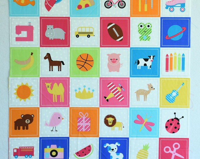 I Spy Panel by Robert Kaufman 100% Cotton Animals Fruit Toys Insects ...