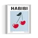 Habibi My Love in Arabic Digital Download Wall Print Red White Large ...