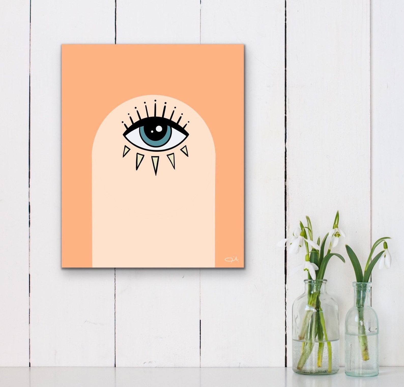 Evil Eye Art Print Blue Eye Hamsa Nazar Hasad Art - Etsy