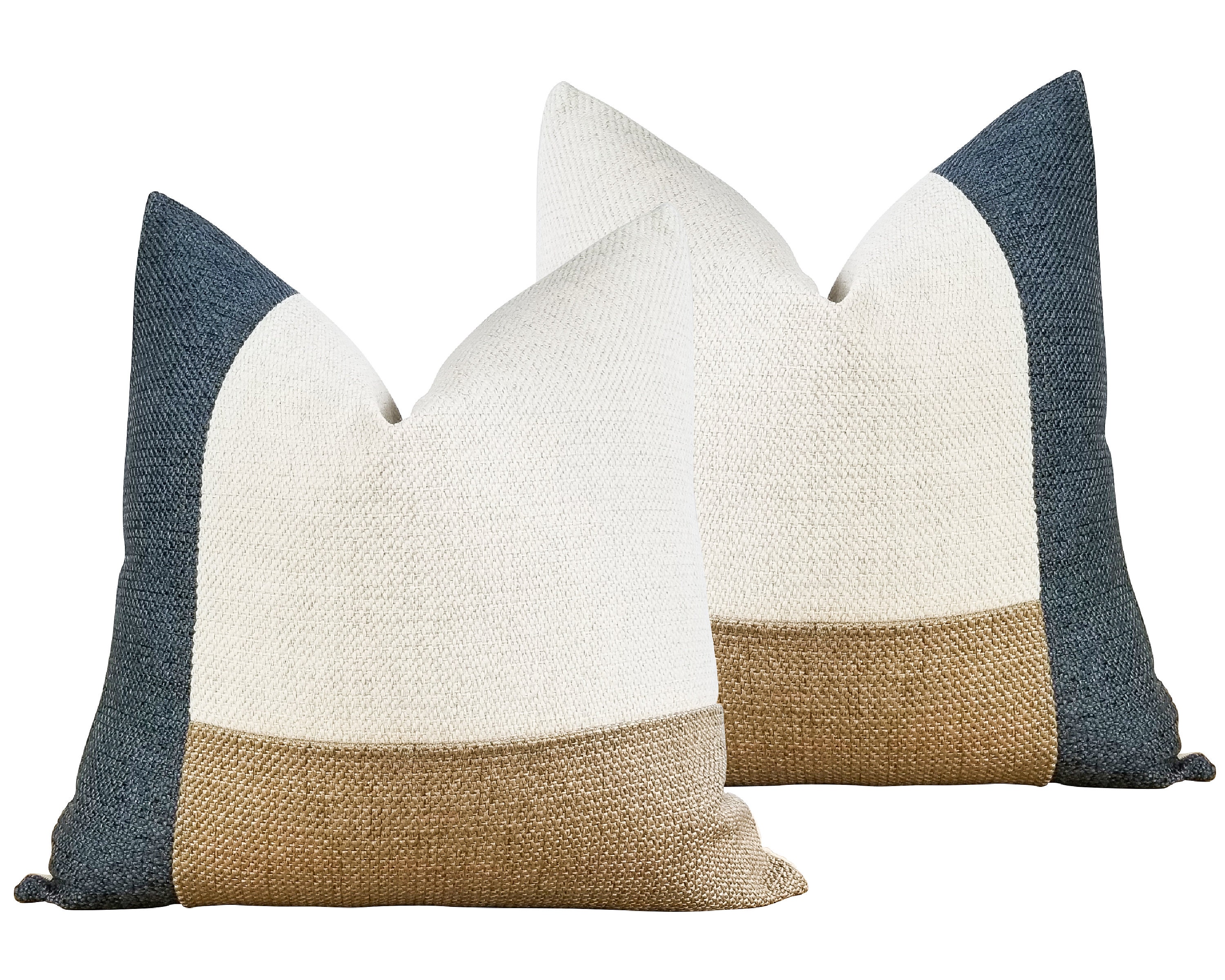 SET of 2 Blue Coastal Décor Pillow Covers Navy Blue White - Etsy