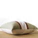 Sage Linen Pillow Cover With Faux Leather Stripes Coastal Décor Green ...