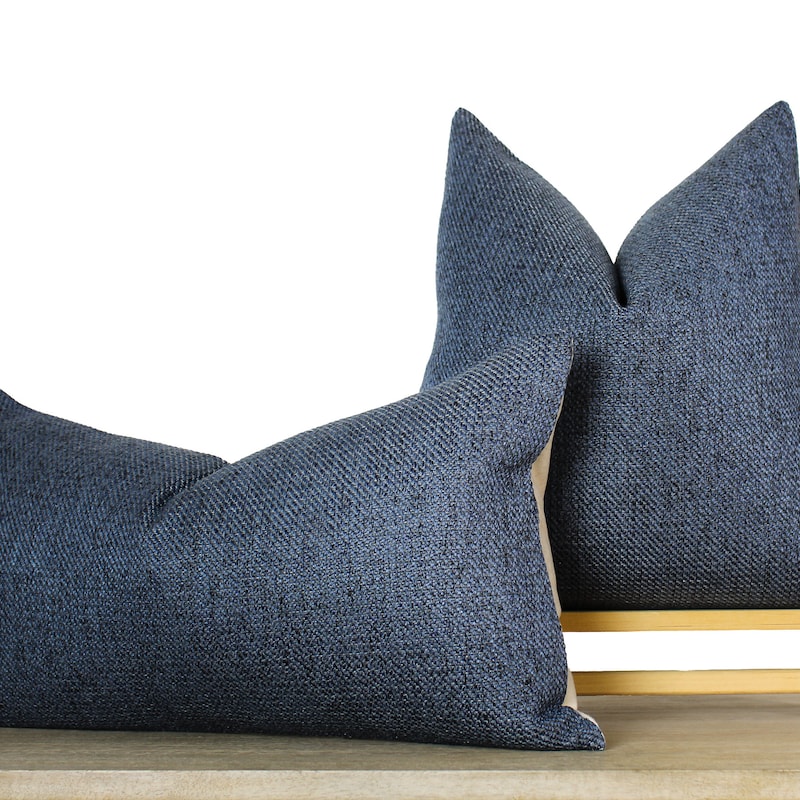 Textured Pillow Navy - Etsy