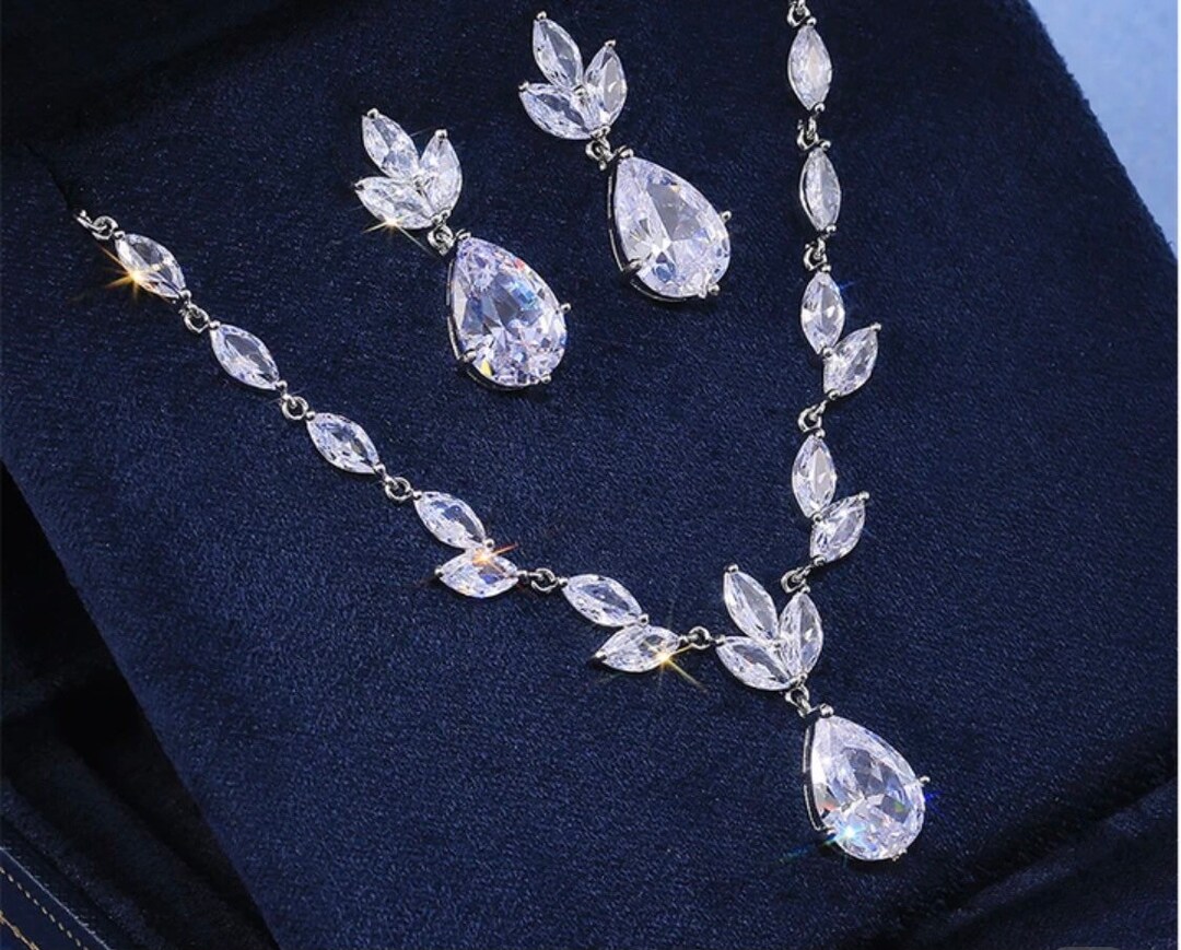 Luxury Bridal Jewellery Set, Wedding Necklace Set, Bridesmaid Earrings ...