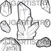 Geode Crystal Coloring Page for Adults, Gemstone Art Coloring Page for ...