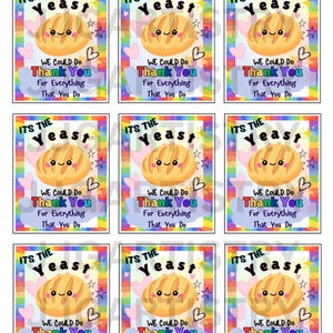 Printable Bread Thank You Tags: Teacher Baked Gift (PDF) - Etsy
