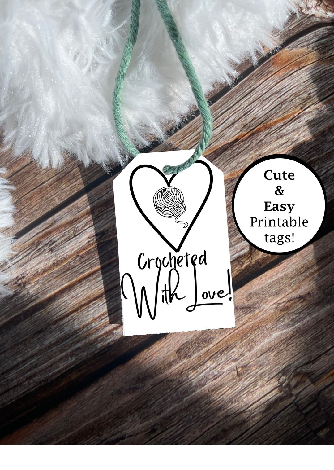 Crocheted With Love Tags: Printable Crochet Tags (PDF Pattern) - Etsy