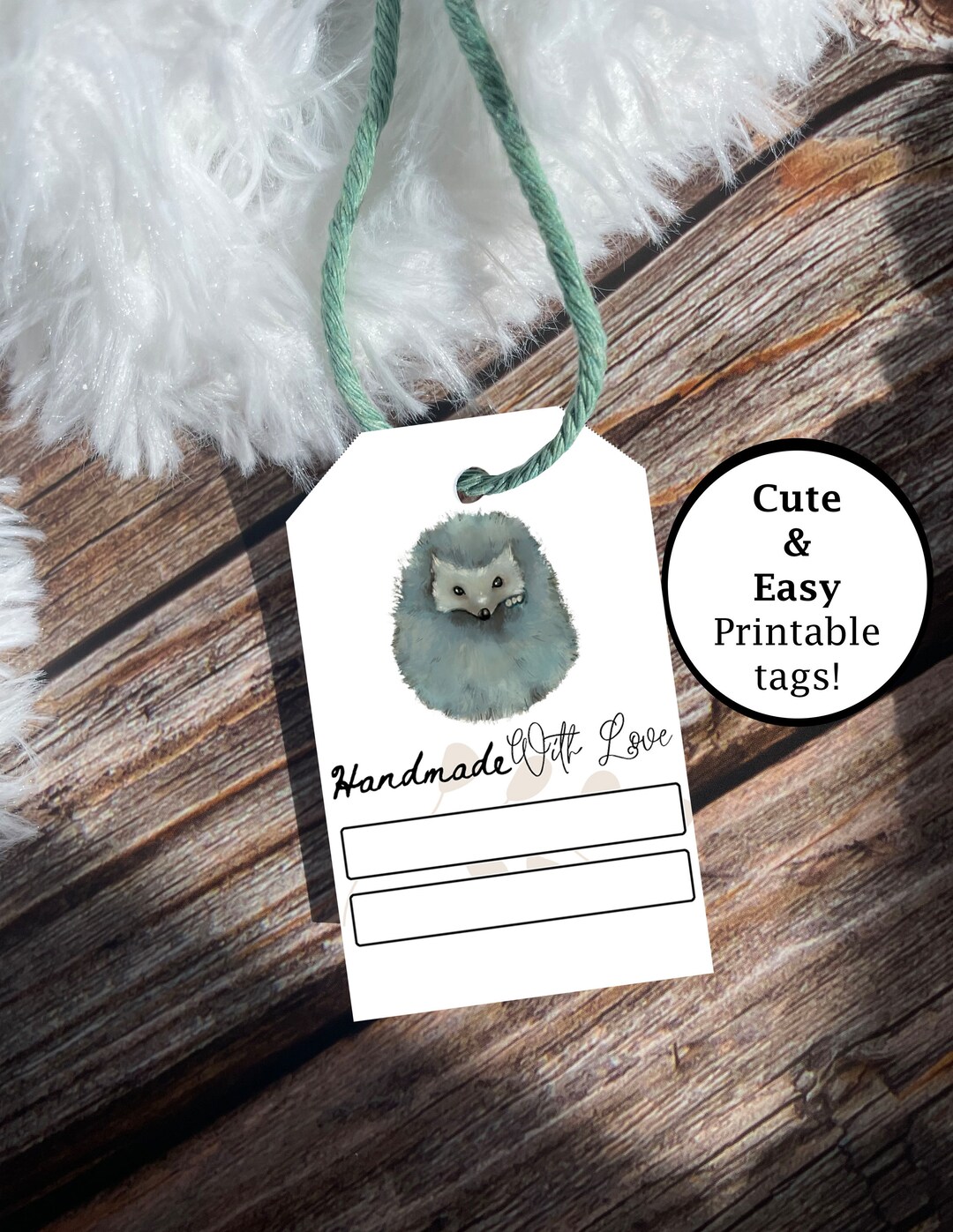 Printable Product Tags for Handmade Items, Handmade With Love Tags ...