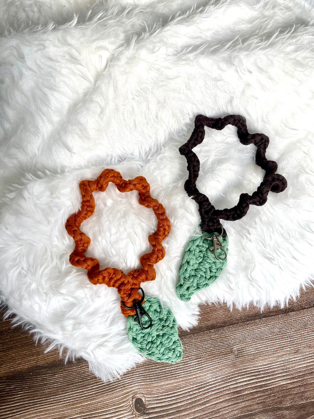 PATTERN: Crochet Leaf Key Chain Crochet Pattern, Leaf Key Lanyard for ...
