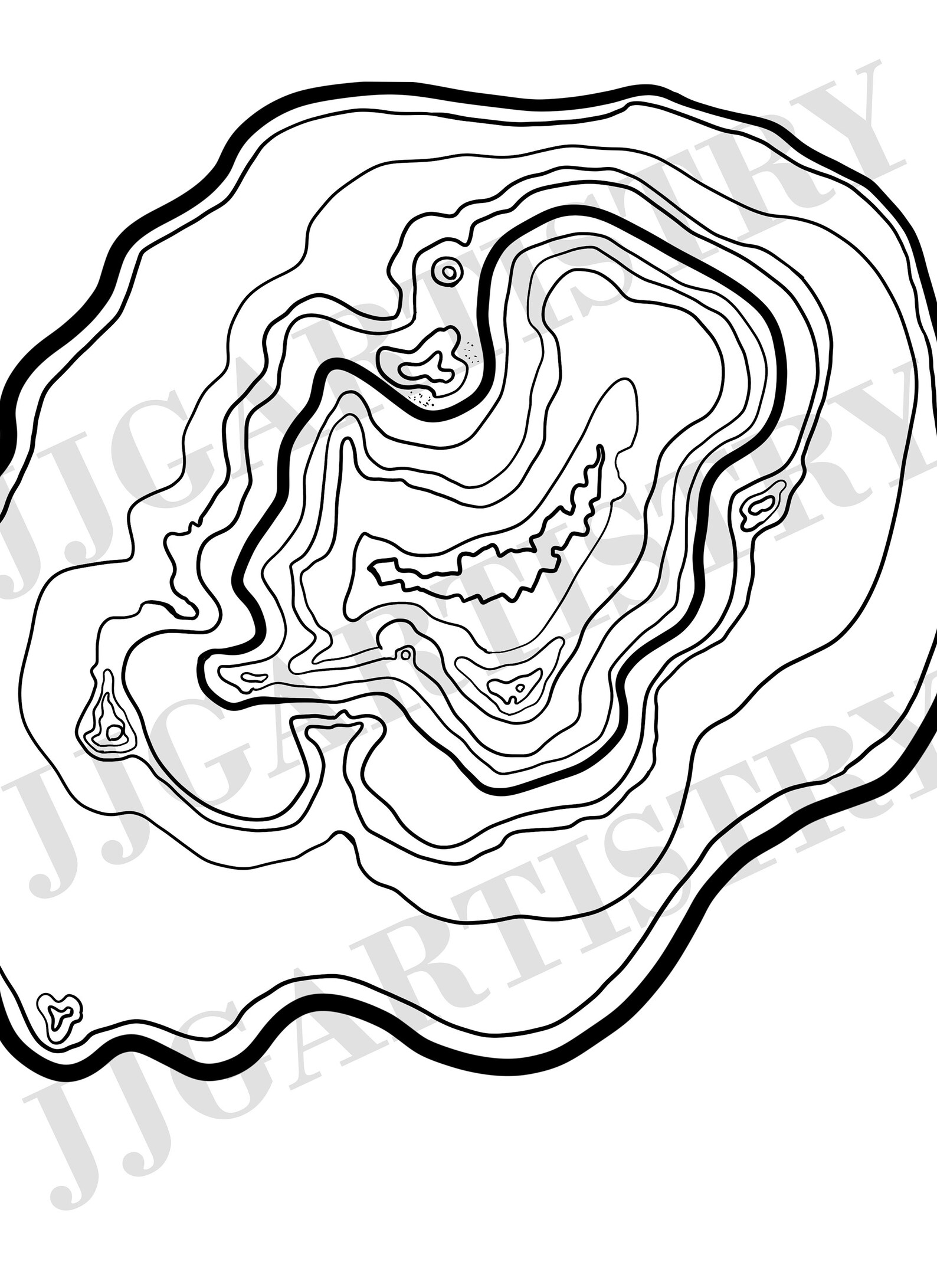 Crystal Coloring Page Bundle: Agate, Geode, Quartz (digital Download ...