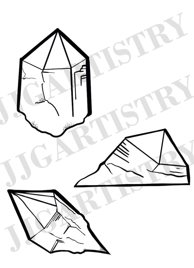 Crystal Coloring Page Bundle: Agate, Geode, Quartz (digital Download ...