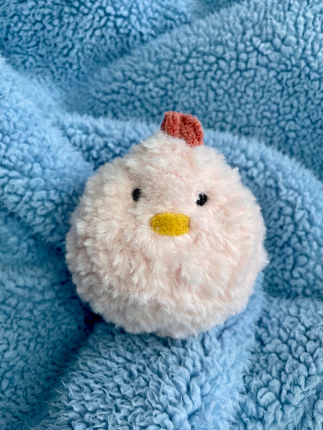 Fuzzy Chicken Plushie Pink, Cute Chicken Gift for Women, Housewarming ...