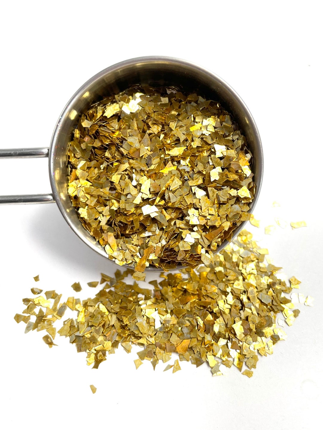 Gold Crushed Glass for Resin, Broken Glass Pieces for Mosaics, Resin ...