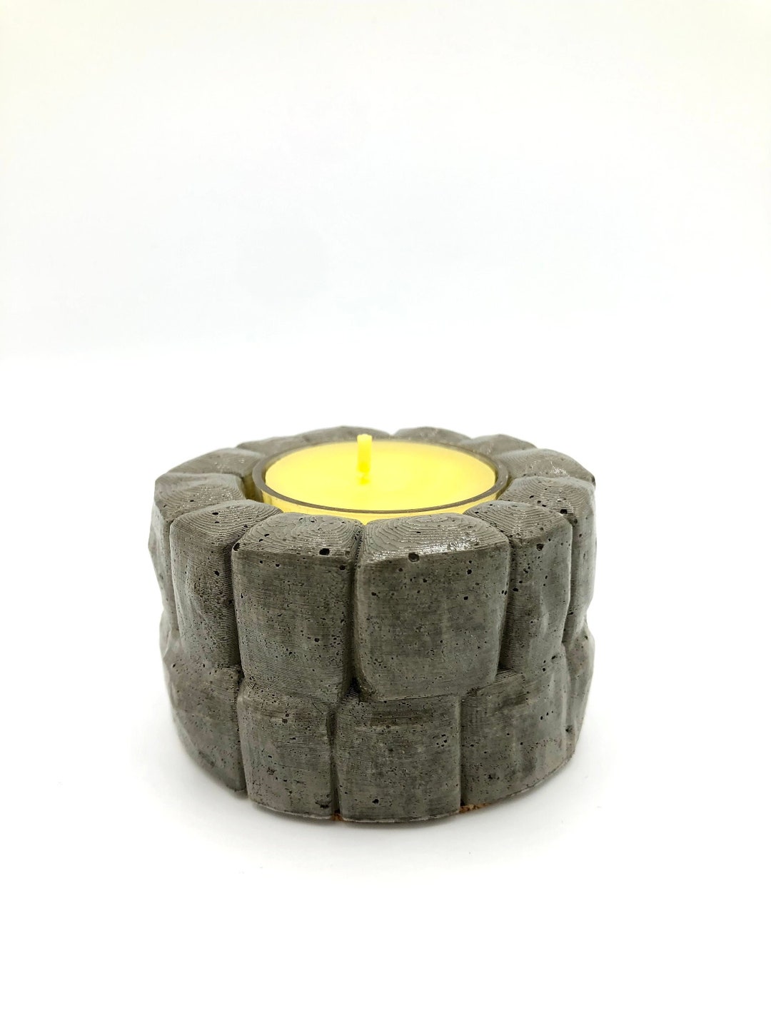 Cobblestone-inspired Cement Tea Light Holder - Elevate Any Setting With ...