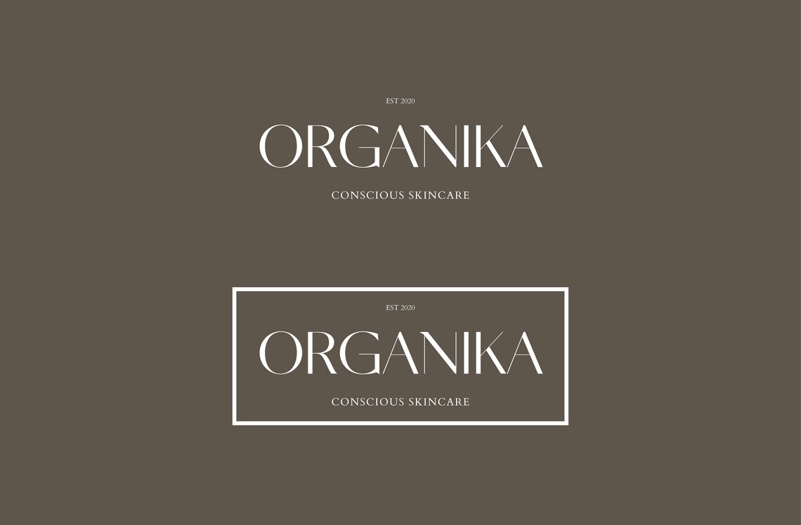 ORGANIKA Modern and Minimal Logo Design Skincare Logo Design - Etsy