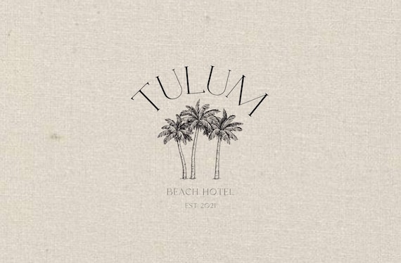 TULUM Inspired Logo Design Beach Logo Design Fashion Logo - Etsy