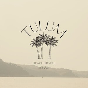 TULUM Inspired Logo Design, Beach Logo Design, Fashion Logo Design ...