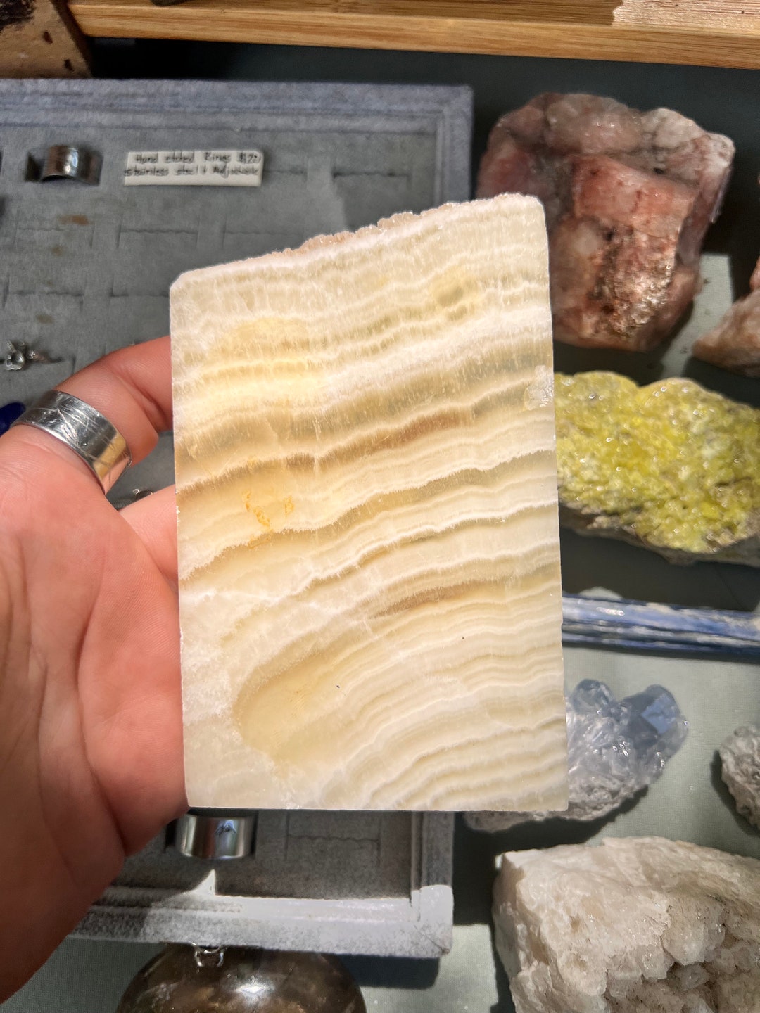 Orange Calcite Slab With Stand! - Etsy