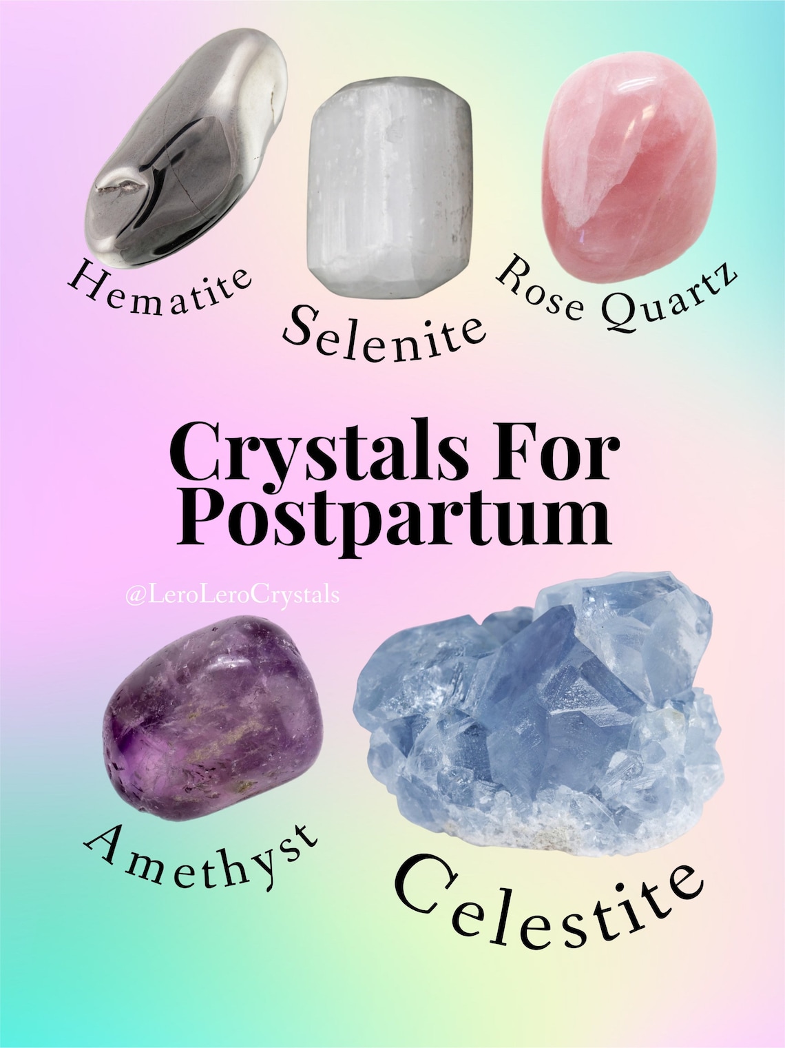 Postpartum Crystal Pack | Crystals for New Mom | Crystals for New Baby ...