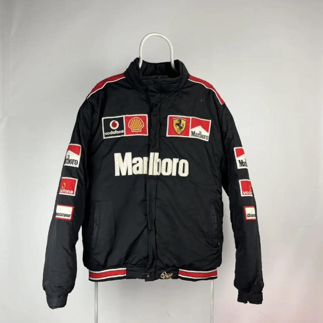 Vintage Ferrari Marlboro Racing Puffer Jacket Size Xlarge - Etsy