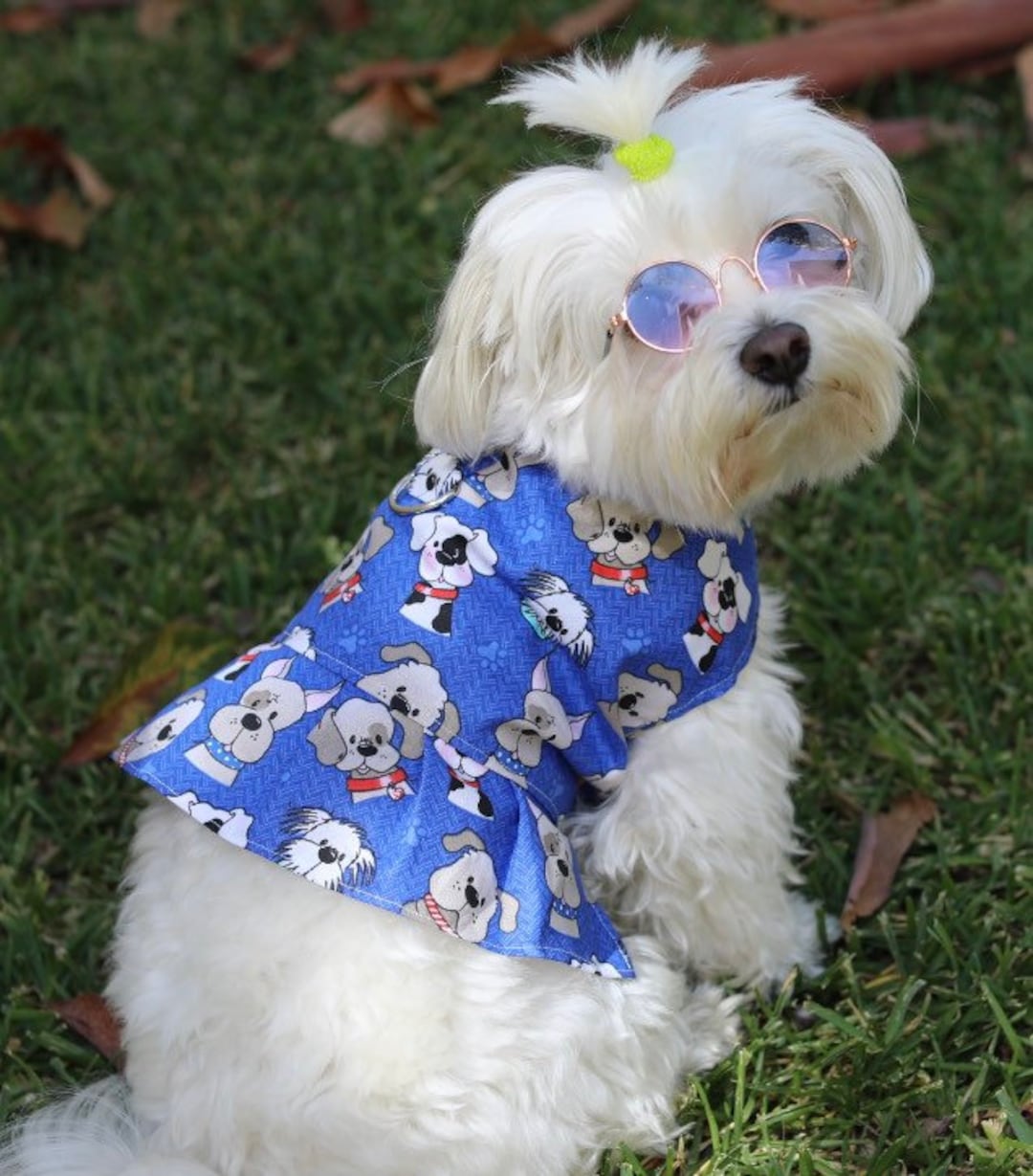 Pet Clothes Cute Puppy Dog Dresses With Harness Vest Style - Etsy