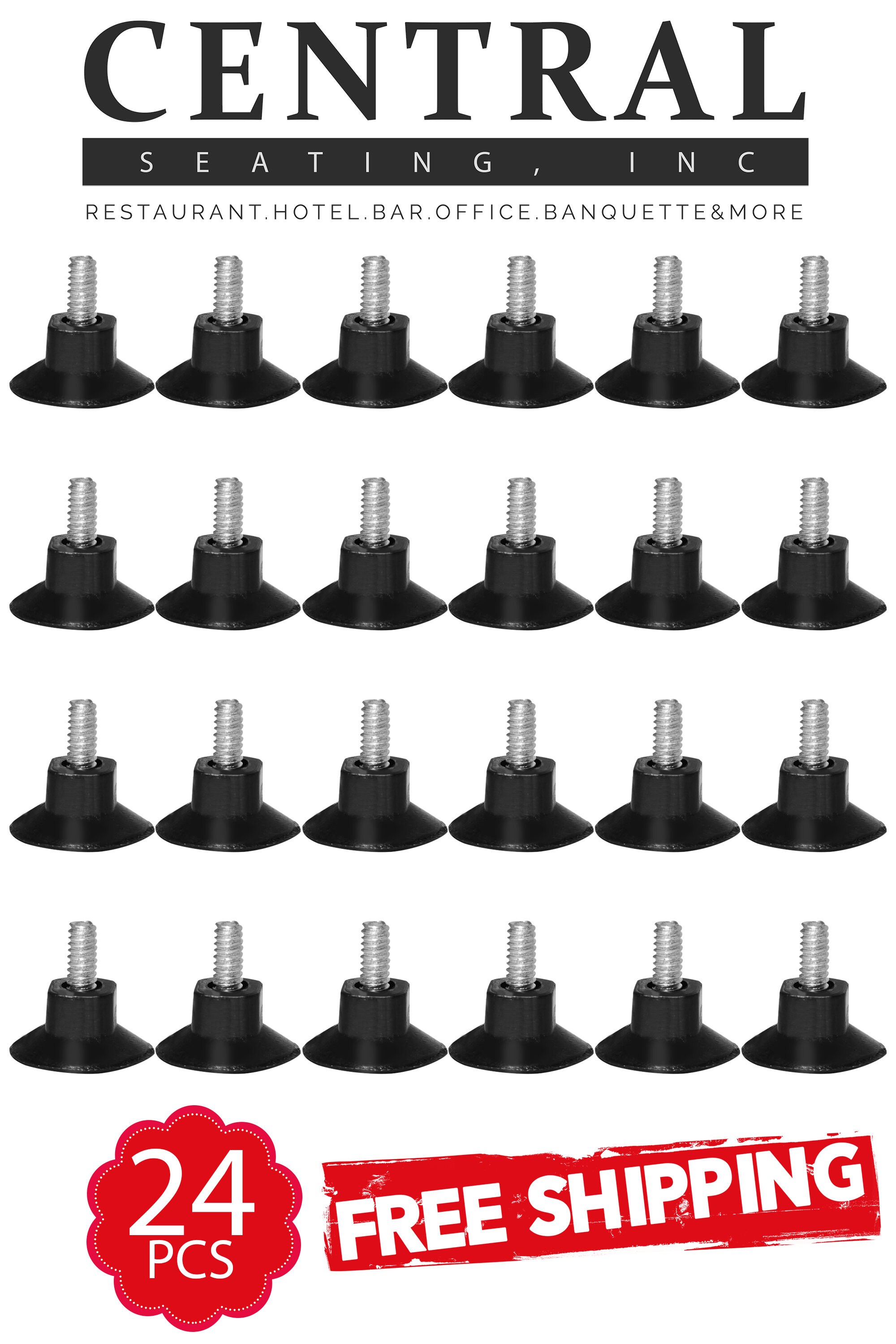 Table Base Feet Leveler for Kitchen/restaurant Dining 24pcs 1"h Black ...