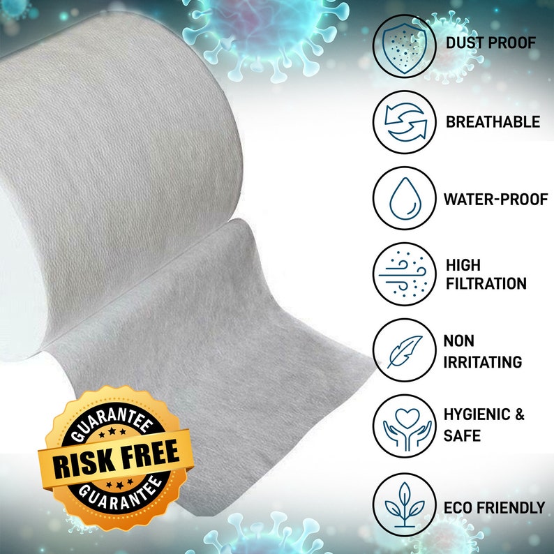 Polypropylene Fabric Filter 6" Wide Rolls 2.25oz Nonwoven DIY Fabric ...