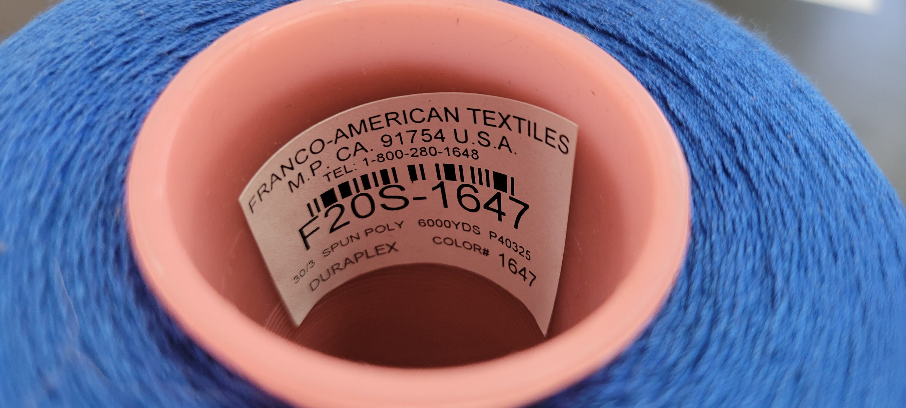 24,000 Yards ROYAL BLUE TEX 60 Sewing Machine Thread 4 Spools Cones Lot ...