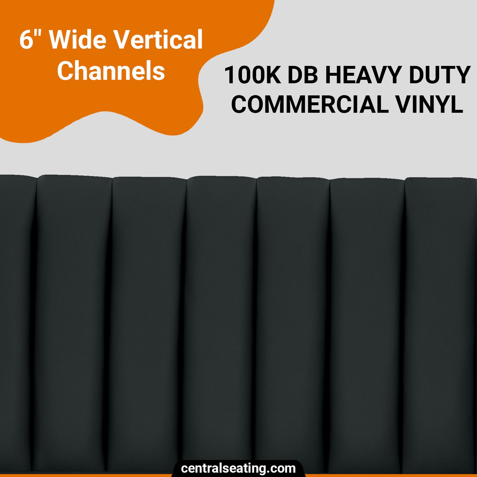 Premium 5' Foot Upholstered Restaurant Booth Bench, USA Made, Black ...