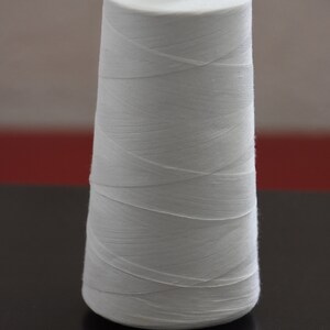 White Sewing Thread Spool Heavy Duty High-quality Tex 80 - 12000 Yards ...