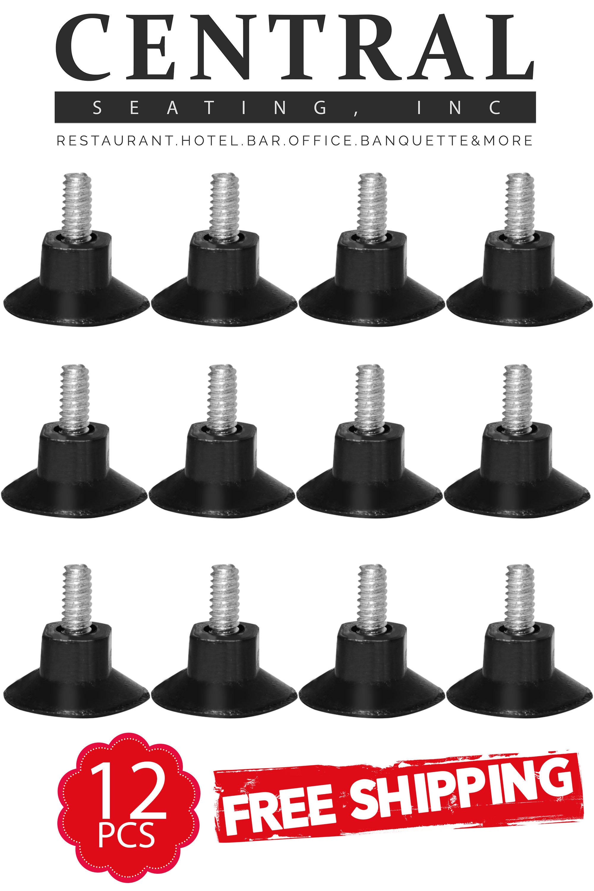 Table Base Feet Leveler for Kitchen/restaurant Dining 12pcs 1"h Black ...
