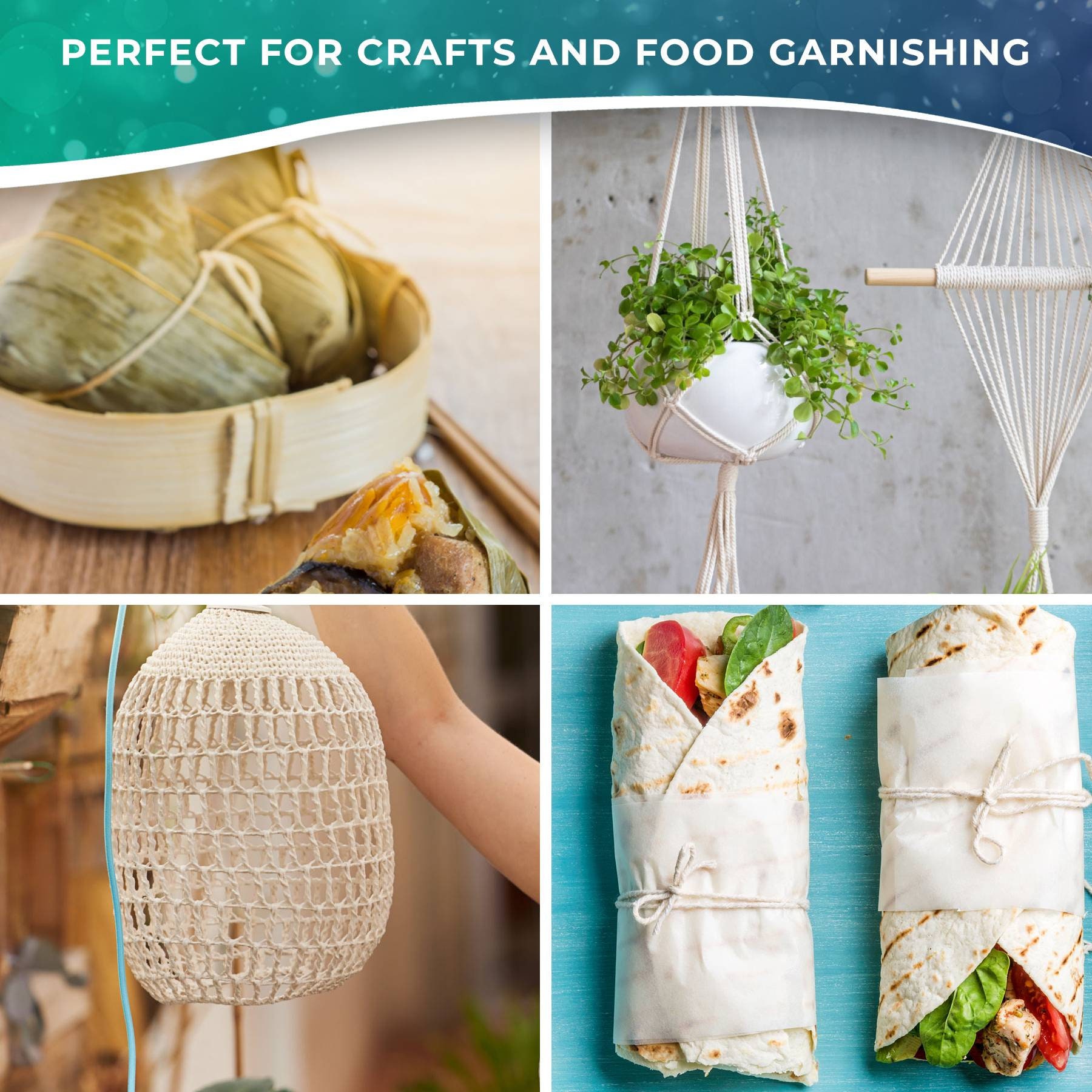 16 Ply White Cotton Butcher Twine String Rope 2,520 Feet 840 Yard Craft ...