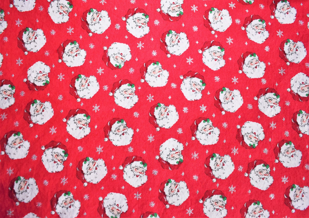 Santa Claus Fabric - 41" Wide, 100% Cotton - Etsy