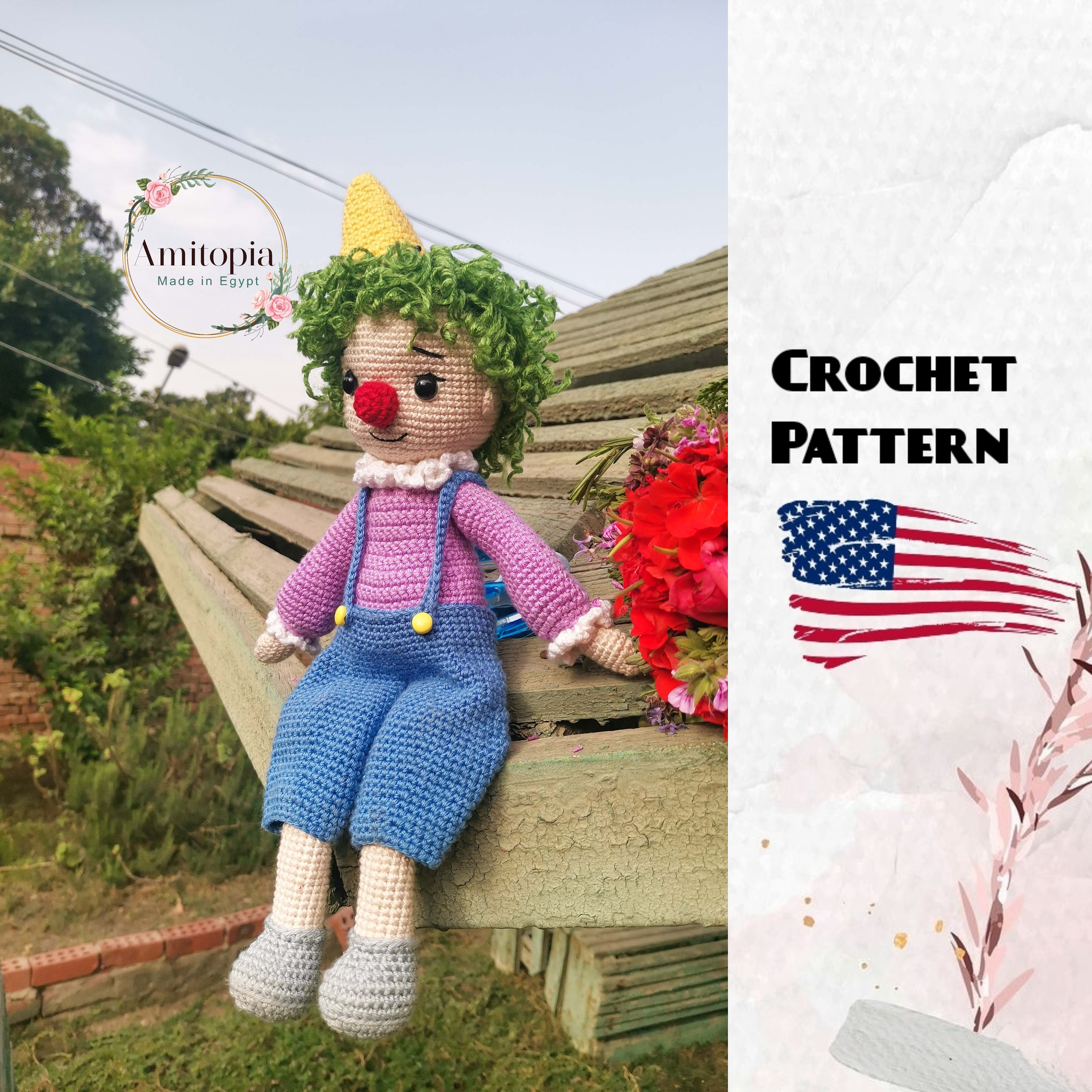 Molly Clown Amigurumi Crochet Doll Pattern/ Pdf English Pattern ...