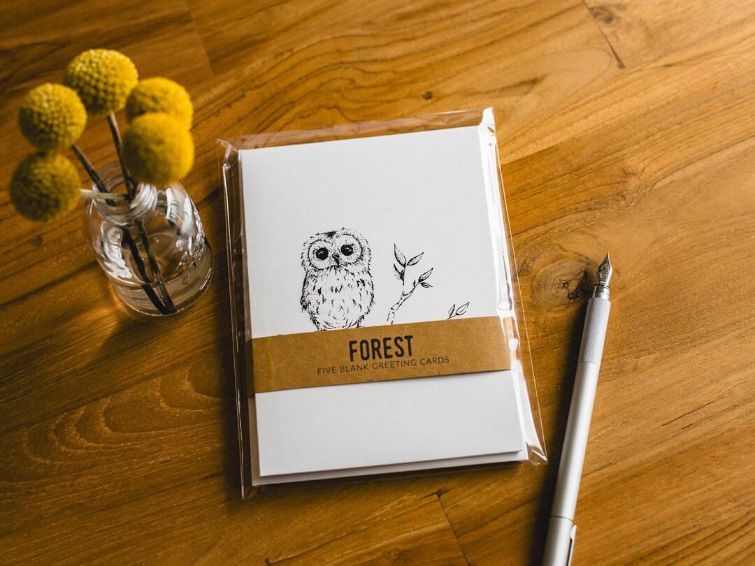 Forest Animal Themed Card Pack | Pack of 5 Greeting Cards | Woodland ...