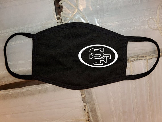 Inspiration San Francisco 49ers Face Mask Black Fabric Face - Etsy