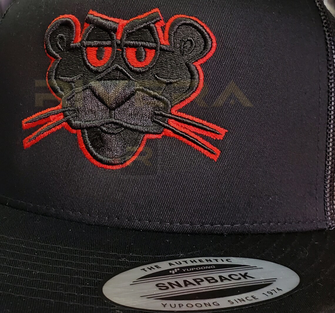 Belica Pantera Rosa Hat Pink Panther Belicona Black Red Hat, Gorra ...