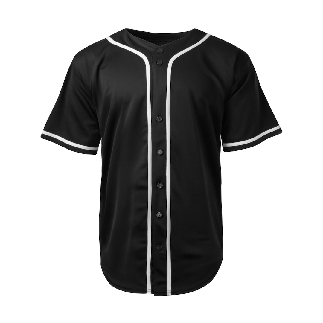 Men's Baseball Jersey Roya Black T- Shirts Raglan Sports Team Fashion ...