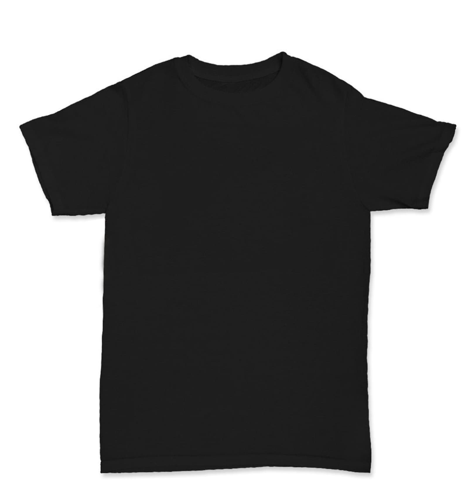 Plain Black Shirt, Unisex Blank Black Shirt for Printing Crafting, Bulk ...