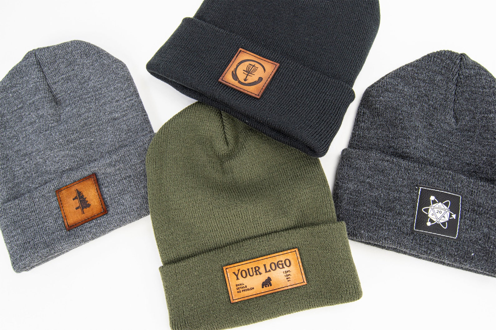 Custom Leather Patch Hats Classic Winter Hats Custom | Etsy