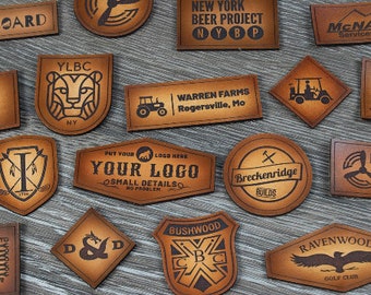 Custom Laser Engraved Leather Patch With Adhesive Backing. - Etsy