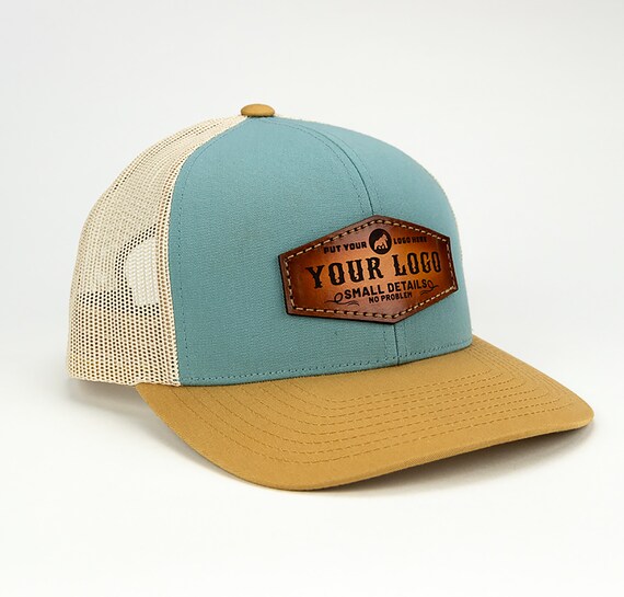 Custom Leather Patch Baseball Hats Sewn on Hand Finished - Etsy