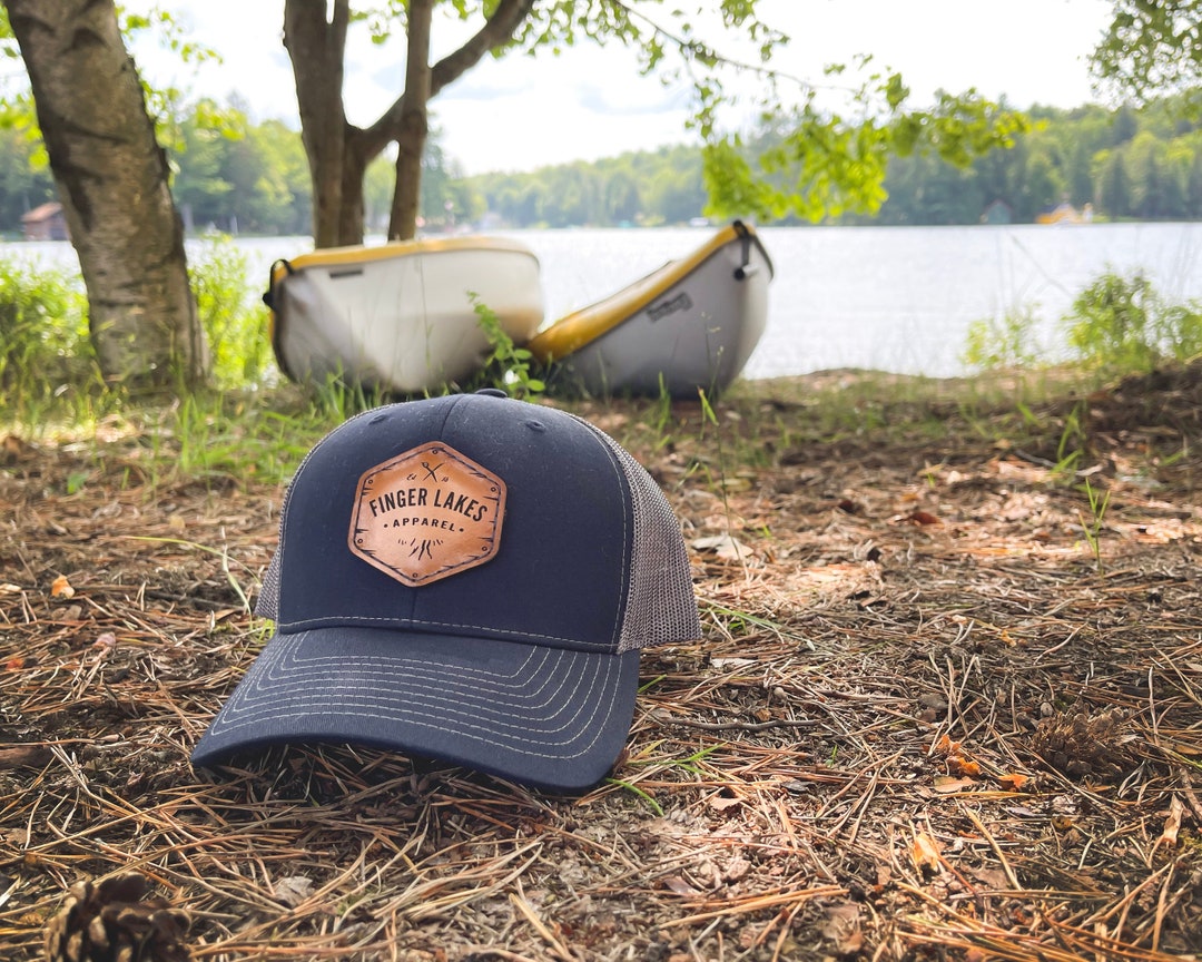 Custom Leather Patch Hats | Sewn on | Hand Finished Leather Hat | Custom Shapes and Colors ...