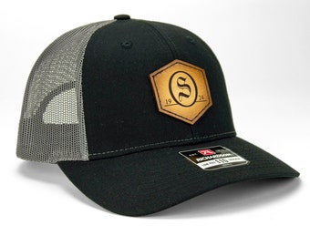 Custom Leather Patch Baseball Hats Sewn on Hand Finished - Etsy