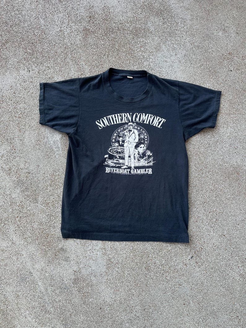 Vintage 70s Southern Comfort Riverboat Gambler St Louis T Shirt - Etsy