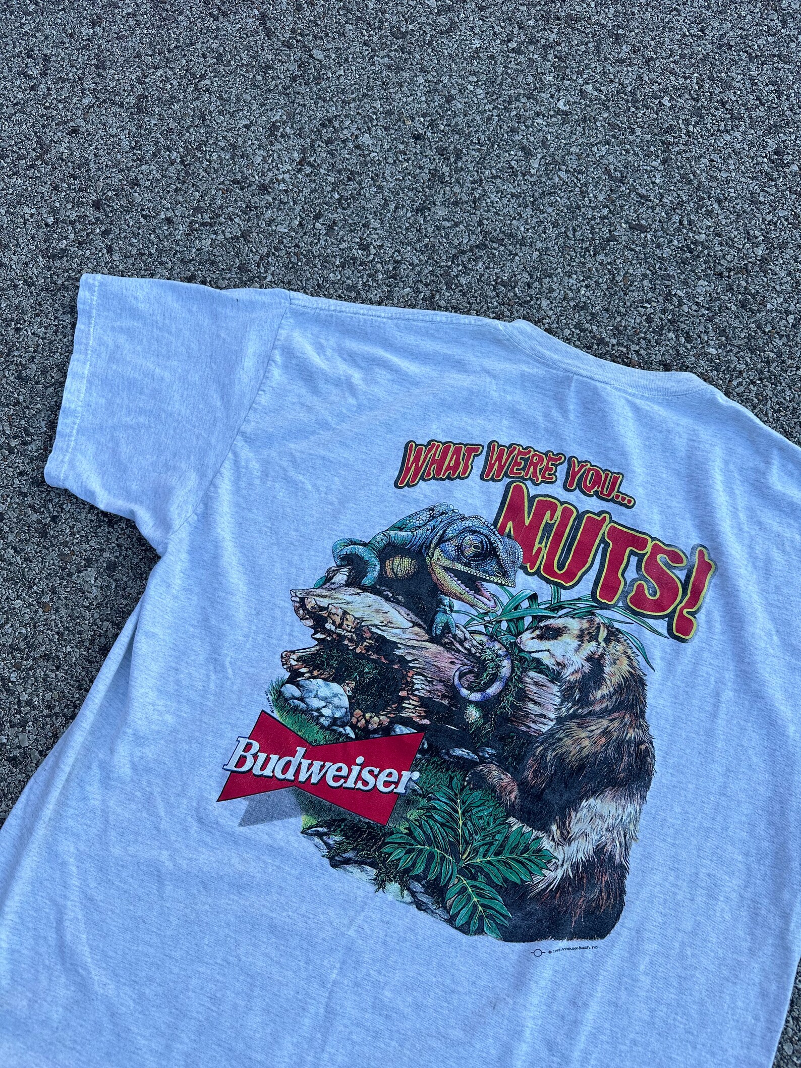 Vintage 90s Budweiser Ferret Lizard T Shirt - Etsy